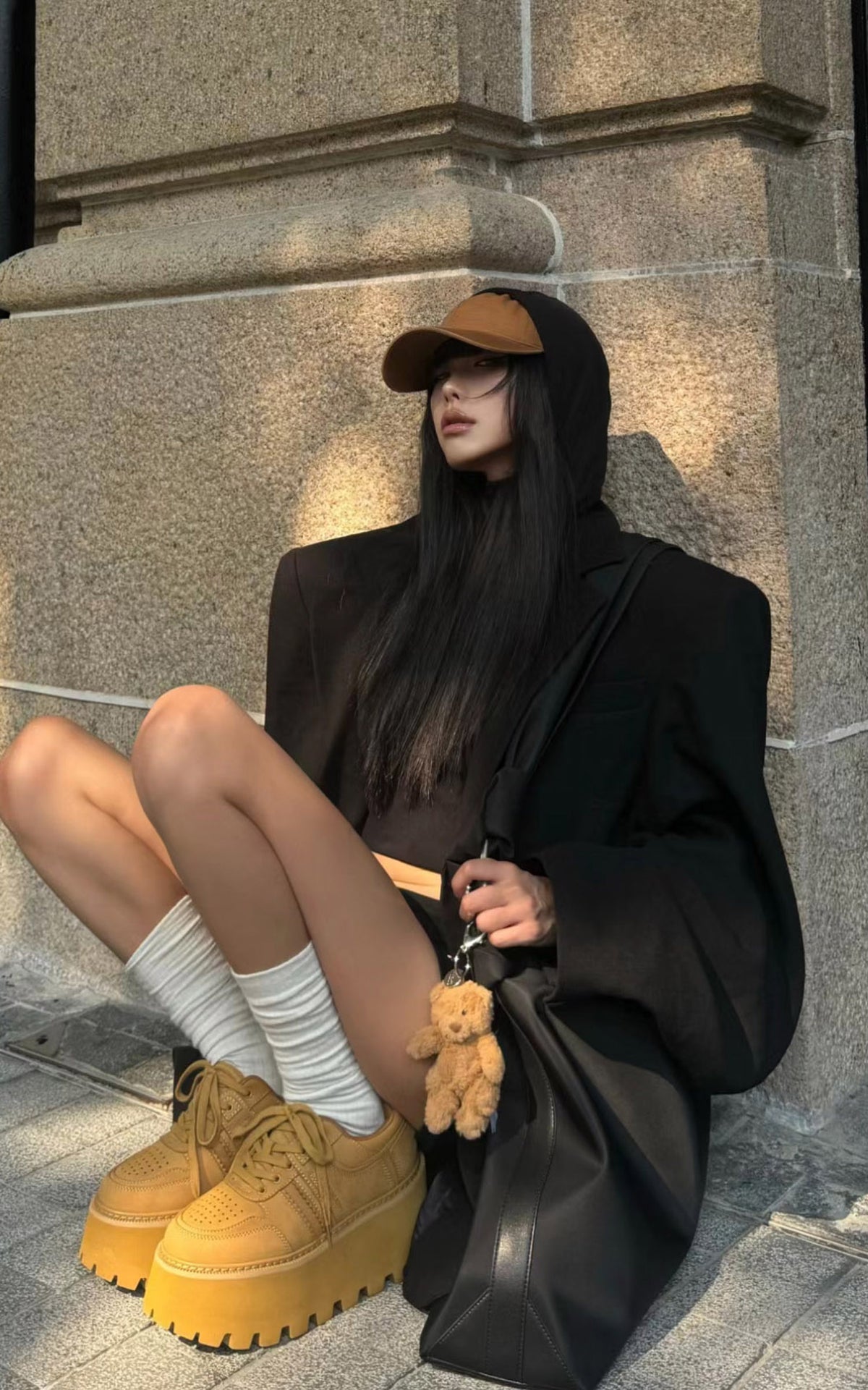 WARDEN EDGE Oversized Double-Breasted Wool Blazer – PINKPARKS