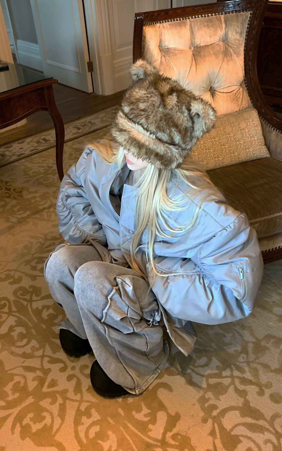 Rase le sol Faux Fur Fuzzy Hat – PINKPARKS