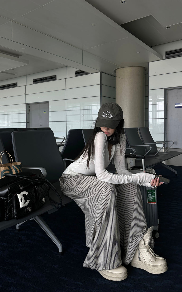 WARDEN EDGE Drawstring Wide Stripe Pants in Washed Linen – PINKPARKS