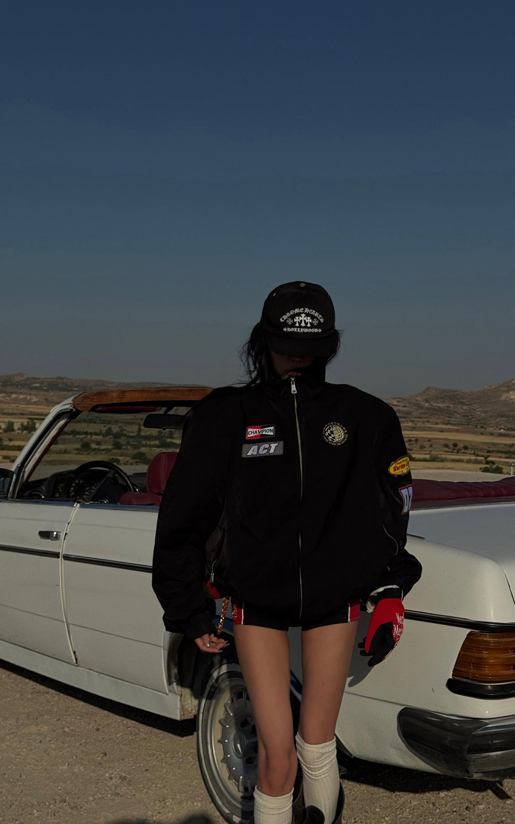 WARDEN EDGE Racing Patch Zip Jacket with Elastic Cuffs and Retro Embro ...