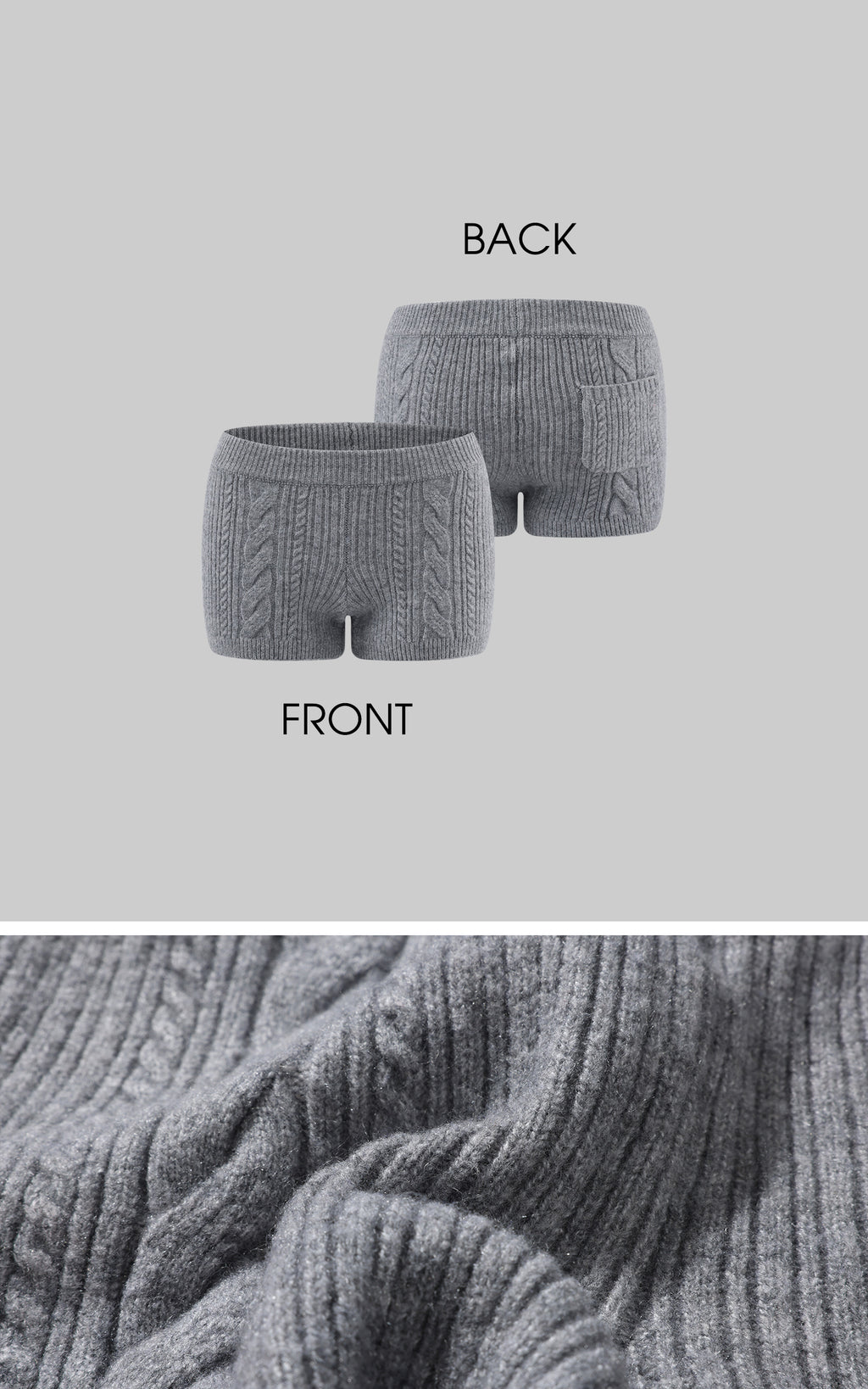 WARDEN EDGE Cable Knit Sweater & Shorts Set with Matching Leg Warmers ...