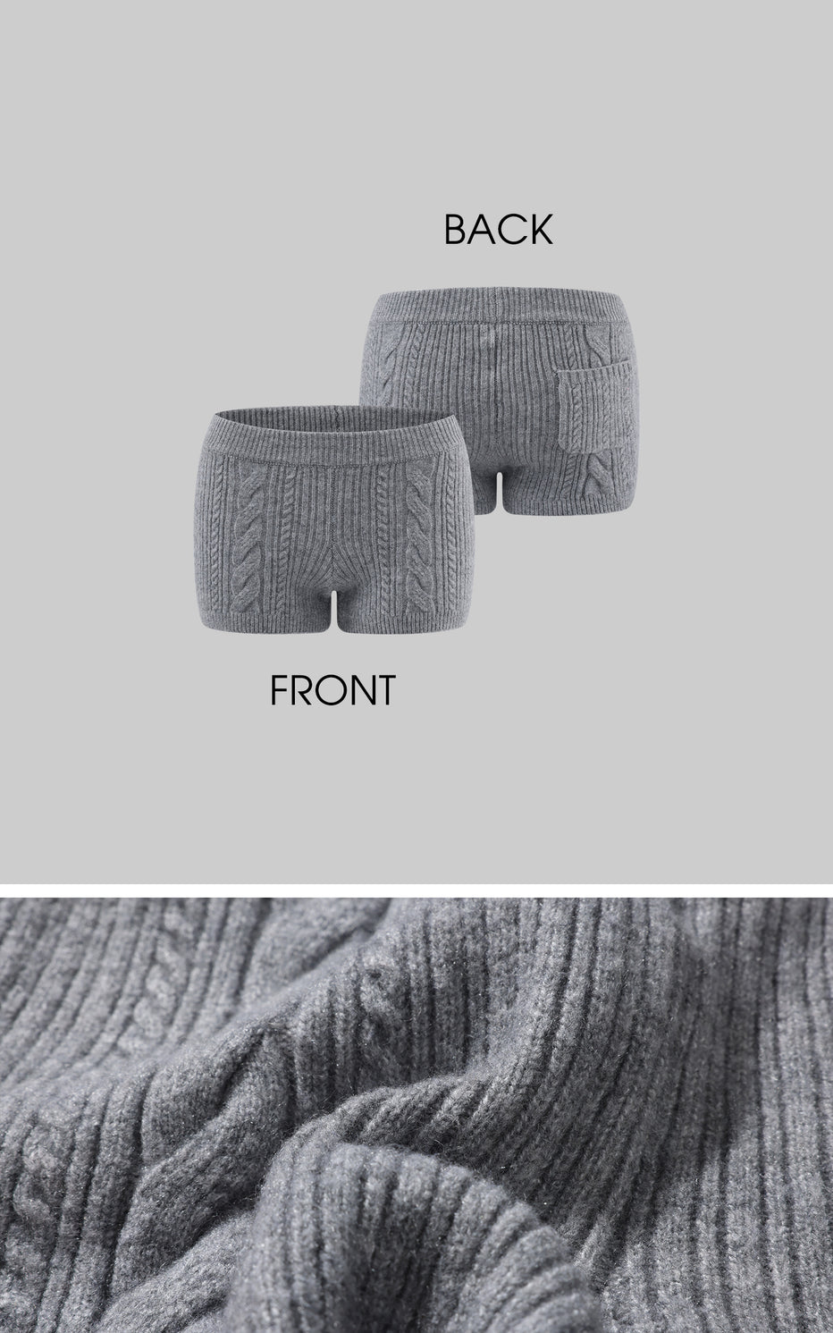 WARDEN EDGE Cable Knit Sweater & Shorts Set with Matching Leg Warmers ...