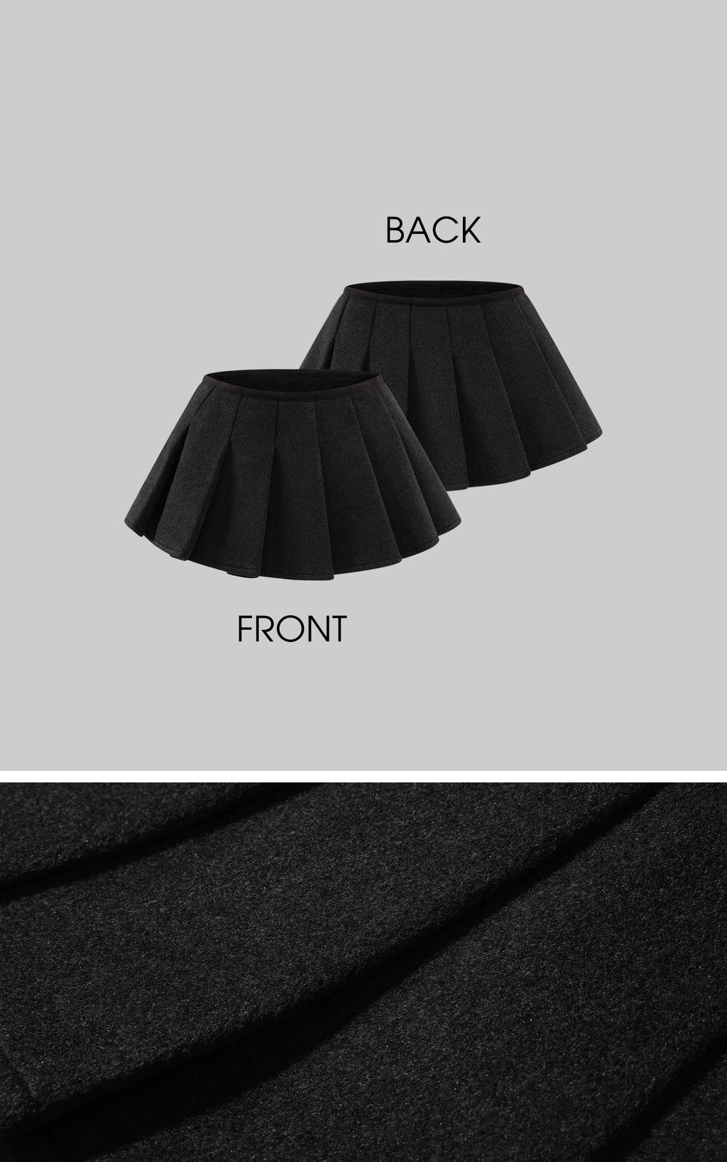 WARDEN EDGE Structured Cropped Wool Coat & Pleated Mini Skirt Set ...