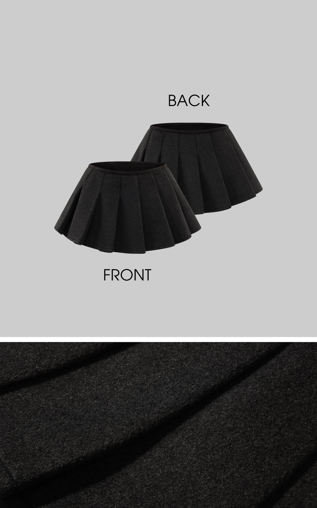 WARDEN EDGE Structured Cropped Wool Coat & Pleated Mini Skirt Set ...