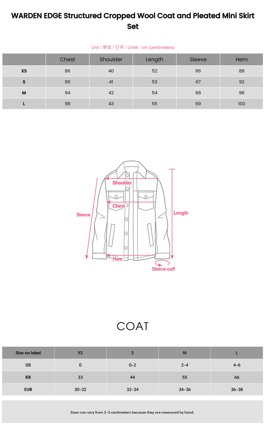 WARDEN EDGE Structured Cropped Wool Coat & Pleated Mini Skirt Set ...