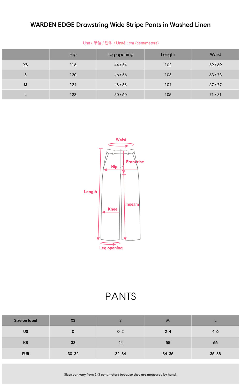 WARDEN EDGE Drawstring Wide Stripe Pants in Washed Linen – PINKPARKS